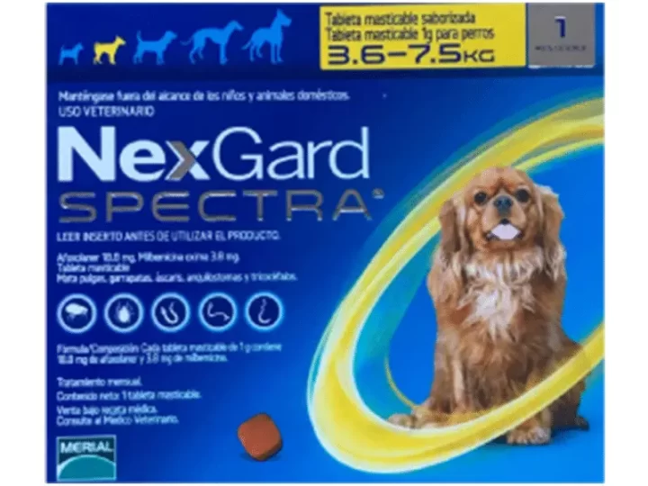 Nexgard Spectra 3.6 a 7.5Kg – 1 Comprimid | Tienda Mascotamanía ...