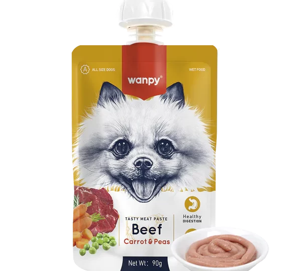 Wanpy Dog Tasty Meat Paste Beef Carrot & Peas 90 gr | Tienda ...
