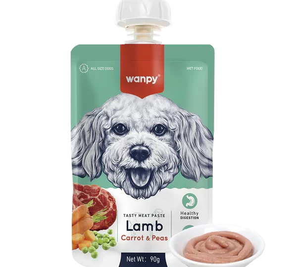 Wanpy Dog Tasty Meat Paste Lamb Carrot & Peas 90 gr | Tienda Mascotamanía