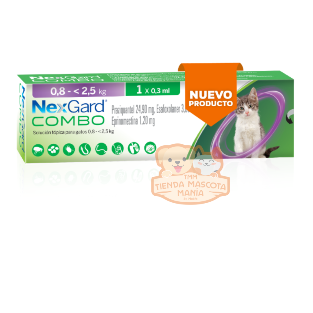 Nexgard Combo Gato 0,8 a 2,5 kg | Tienda Mascotamanía